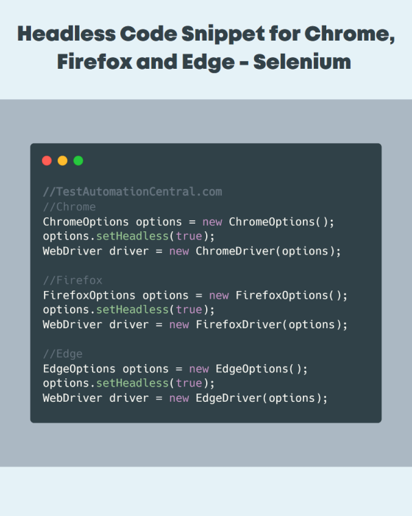Running Selenium Tests In Headless Mode How To Run Tests Without A Gui Test Automation Central