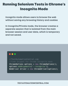 Running Selenium Tests in Chrome's Incognito Mode - Test Automation Central